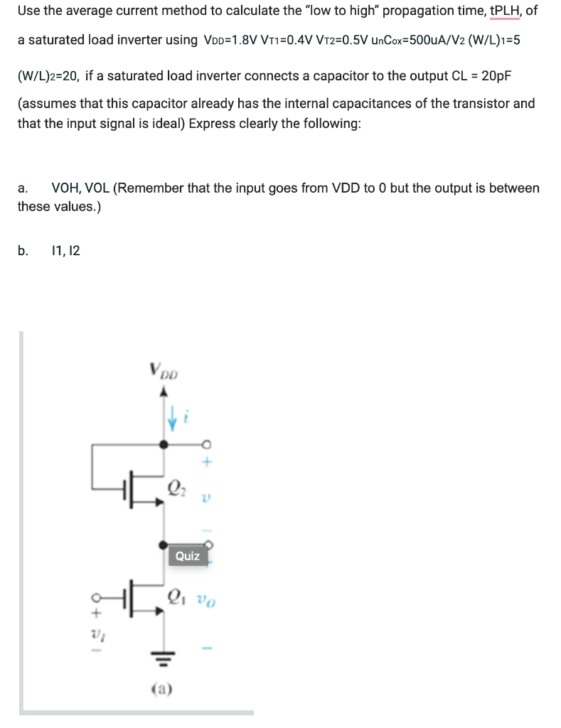 Solved Use the average current method to calculate the "low | Chegg.com