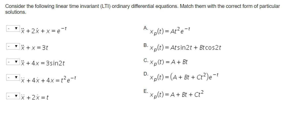 Solved Consider the following linear time invariant (LTI) | Chegg.com