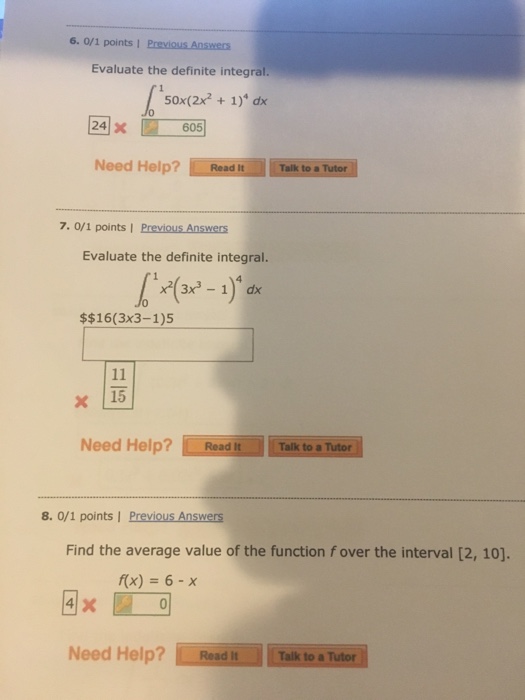 Solved Evaluate the definite integral. integral_0^1 | Chegg.com