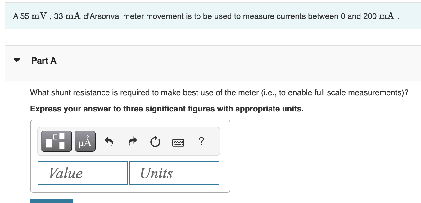 Solved 55mV,33 mA d'Arsonval meter movement is to be used to | Chegg.com