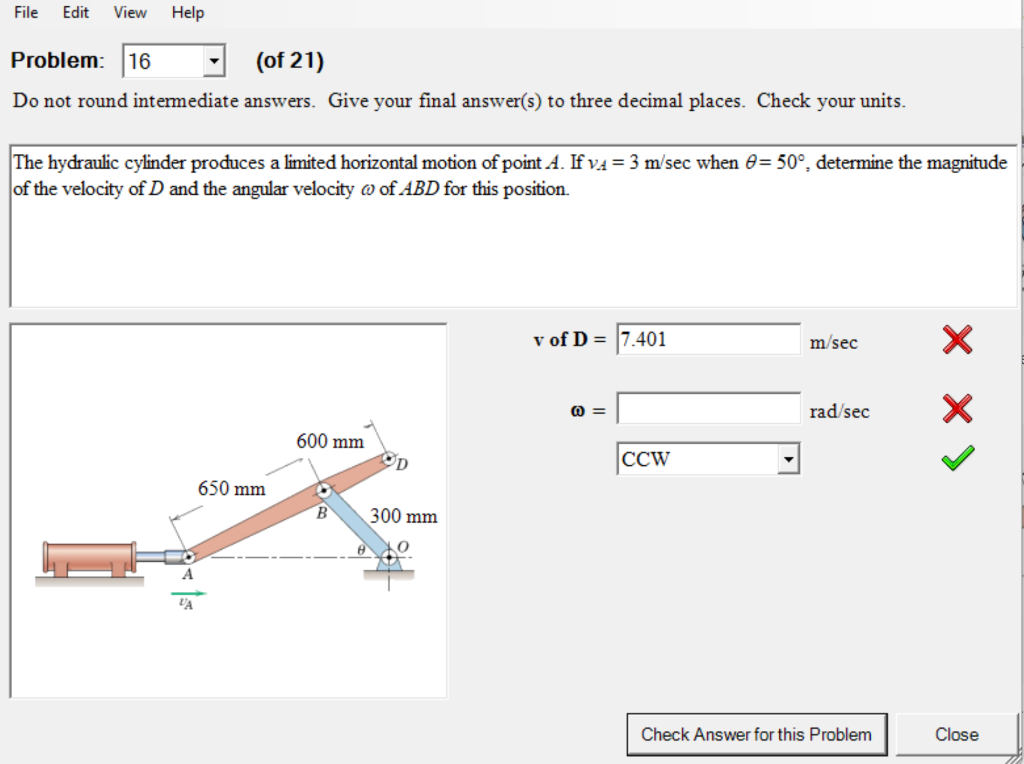 Solved File Edit View Help Problem: 16 (of 21) Do not round | Chegg.com