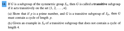 Solved 14 If G is a subgroup of the symmetric group S, then | Chegg.com