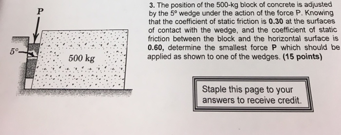 Solved The position of the 500-kg block of concrete is | Chegg.com