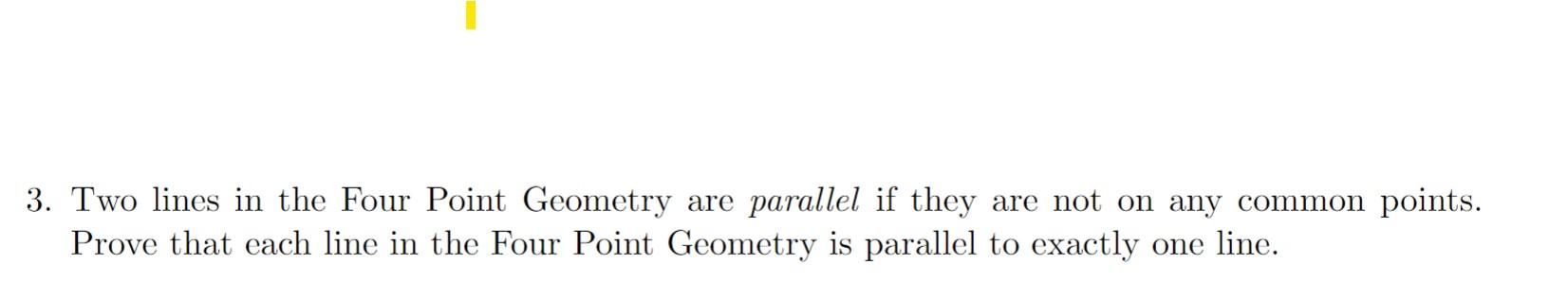 Solved 1. Consider the following Four Point Geometry with | Chegg.com