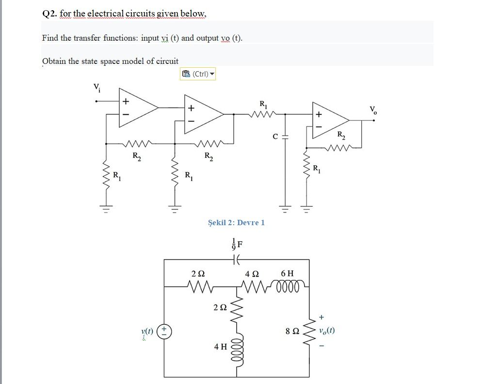 Solved Q2. for the electrical circuits given below, Find the | Chegg.com