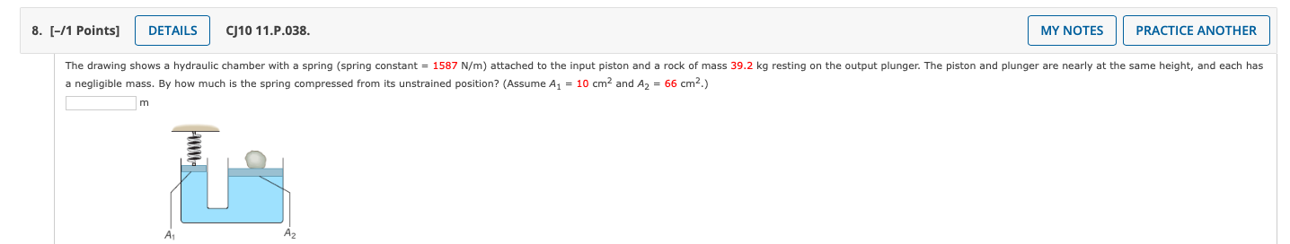 Solved a negligible mass. By how much is the spring | Chegg.com
