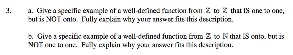 Solved 3.a. Give a specific example of a well-defined | Chegg.com