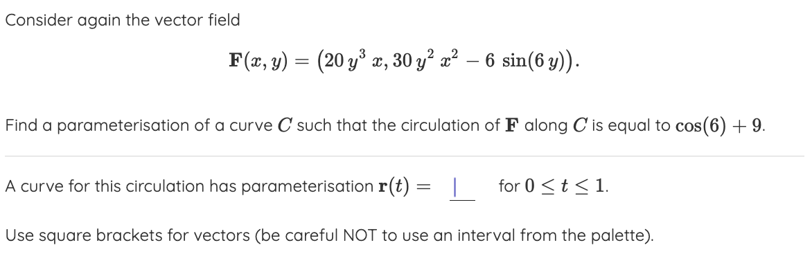 Solved Consider again the vector field | Chegg.com