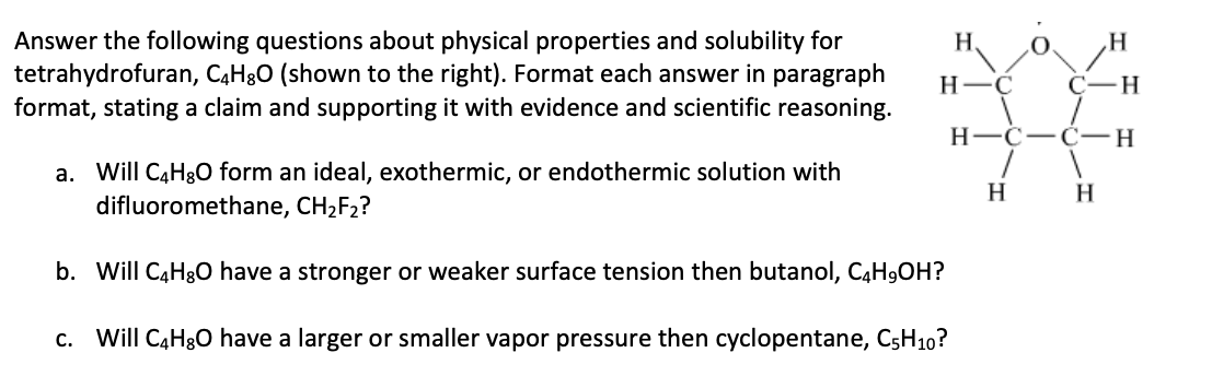 Solved H. 0. H Answer the following questions about physical | Chegg.com