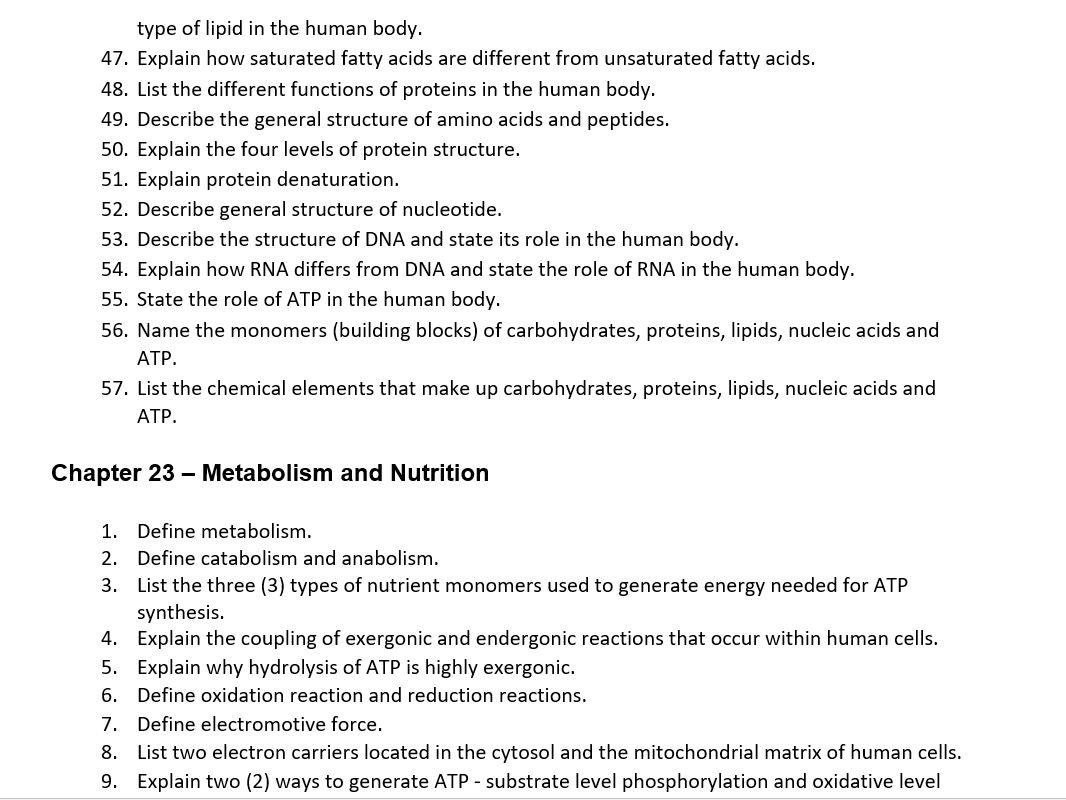 Solved BIO 141 Unit 1 Learning Objectives Upon your | Chegg.com