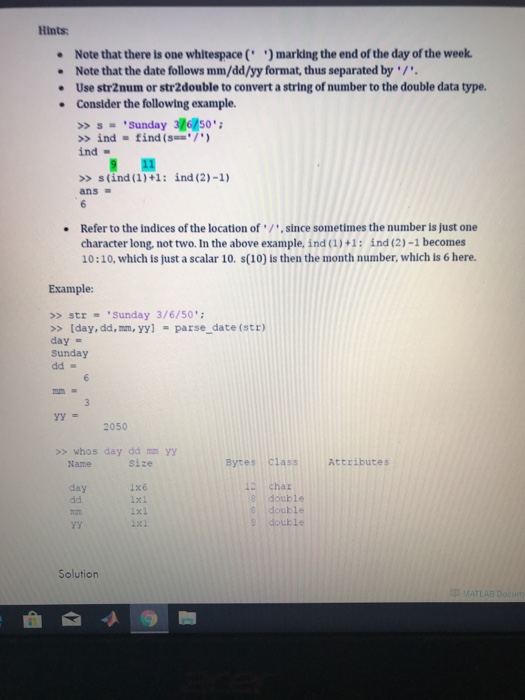 Solved Problem Description String parsing', strfind/flnd, | Chegg.com