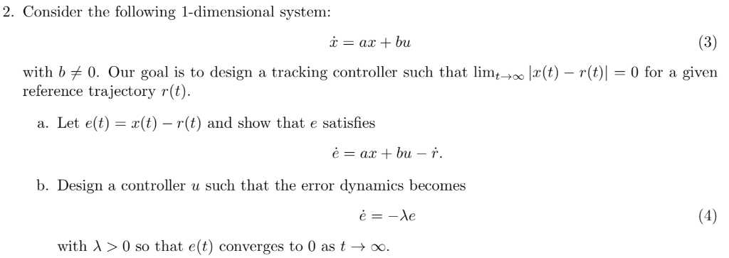 Solved 2. Consider the following 1-dimensional system: with | Chegg.com