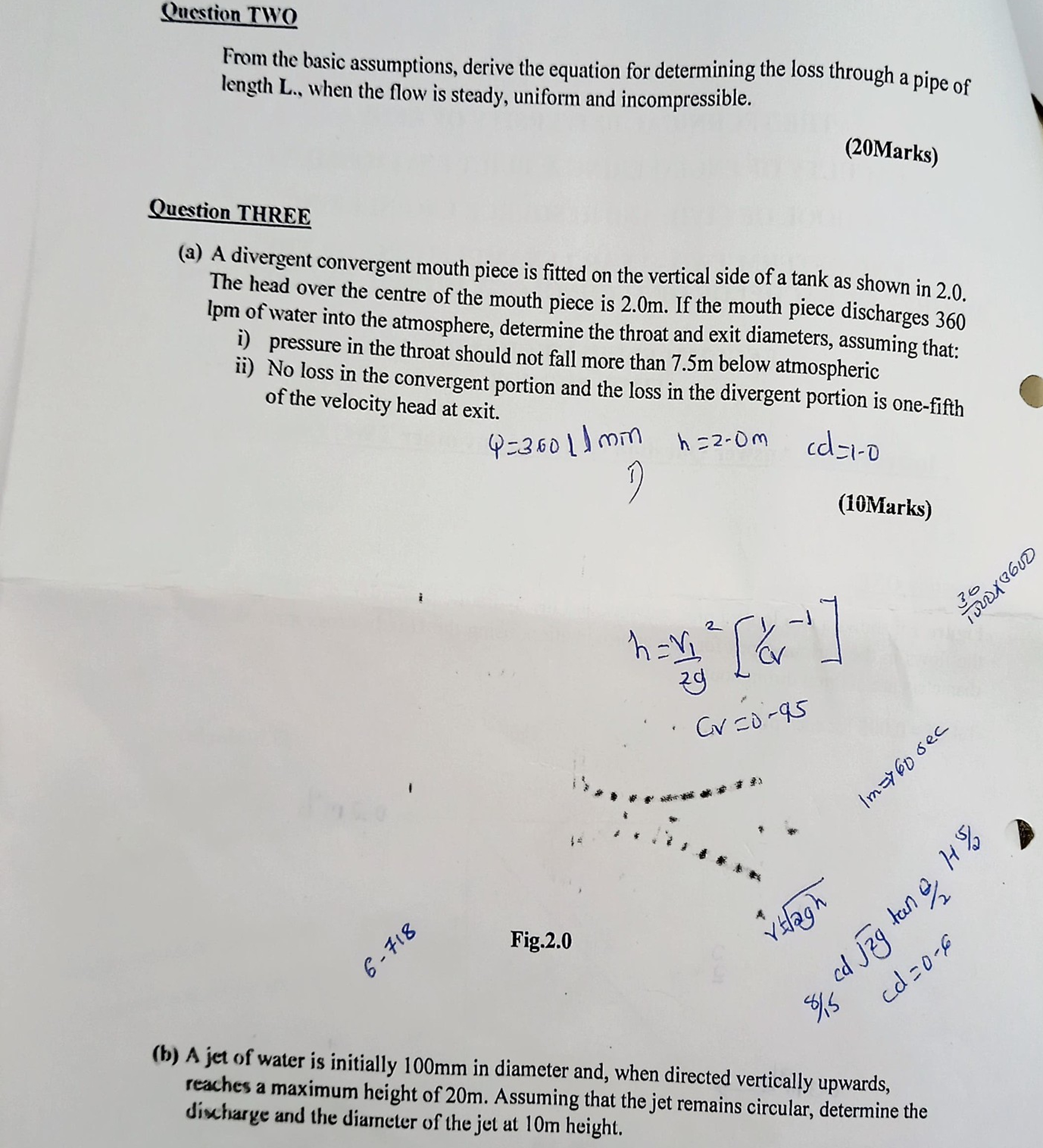 Solved Ouestion TWOFrom the basic assumptions, derive the | Chegg.com