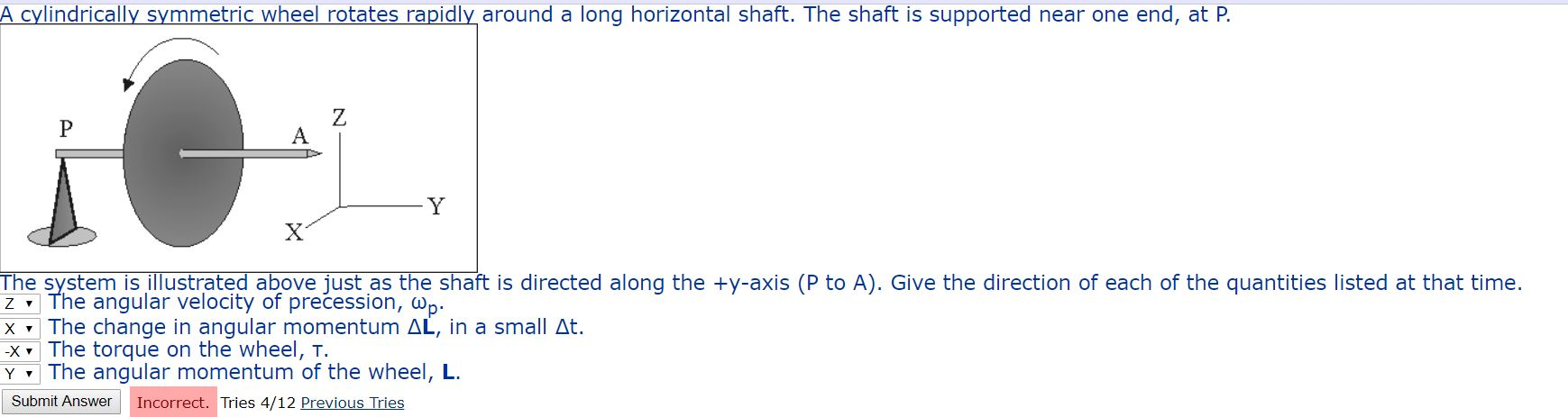 Solved A Cylindrically Symmetric Wheel Rotates Rapidly