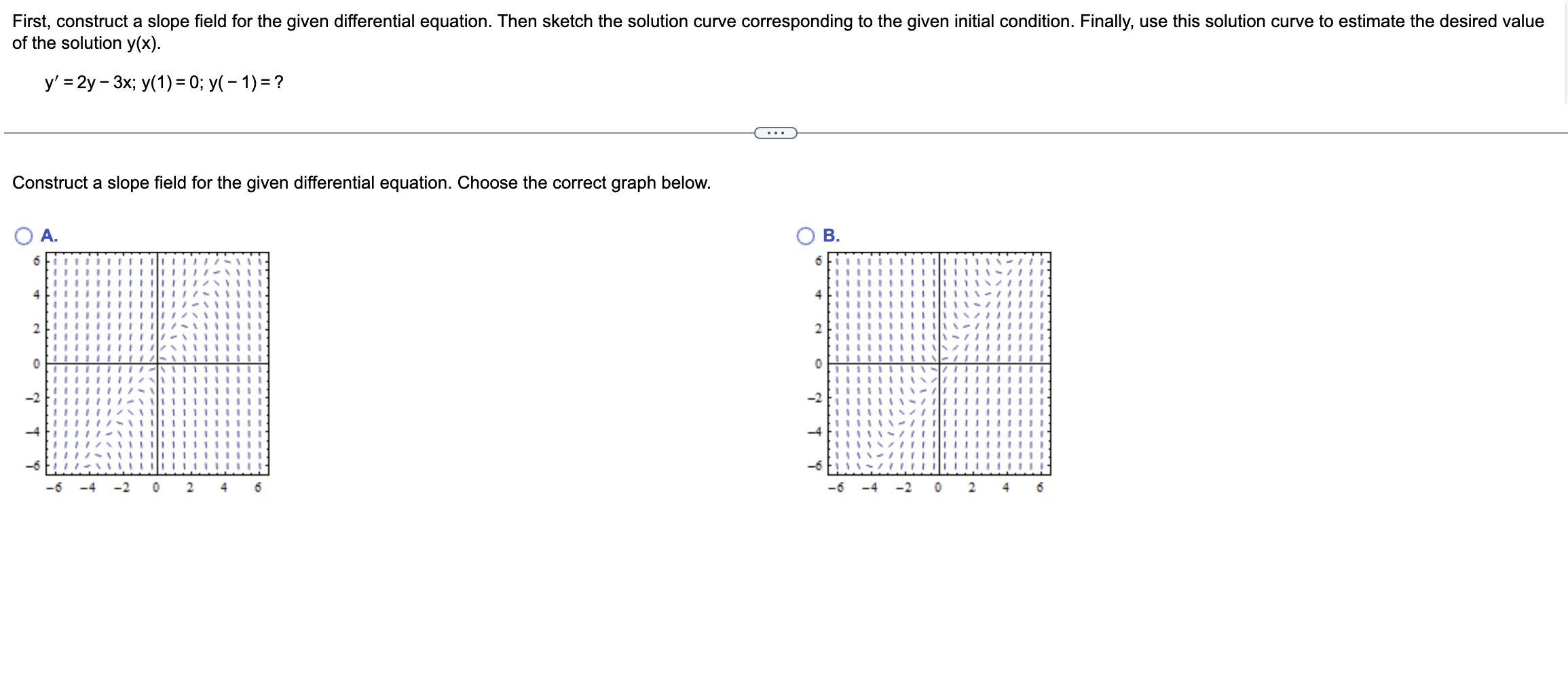 Solved First, construct a slope field for the given | Chegg.com Solved First, construct a slope field for the given | Chegg.com