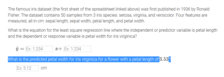 Solved The famous iris dataset (the first sheet of the | Chegg.com