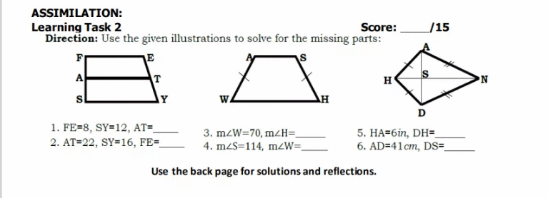 Solved ASSIMILATION: Learning Task 2 Score: /15 Direction: | Chegg.com