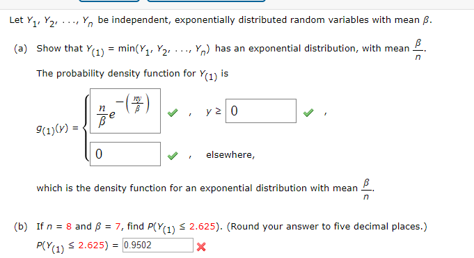 Solved Let Y1. Y2.... Yn be independent, exponentially | Chegg.com