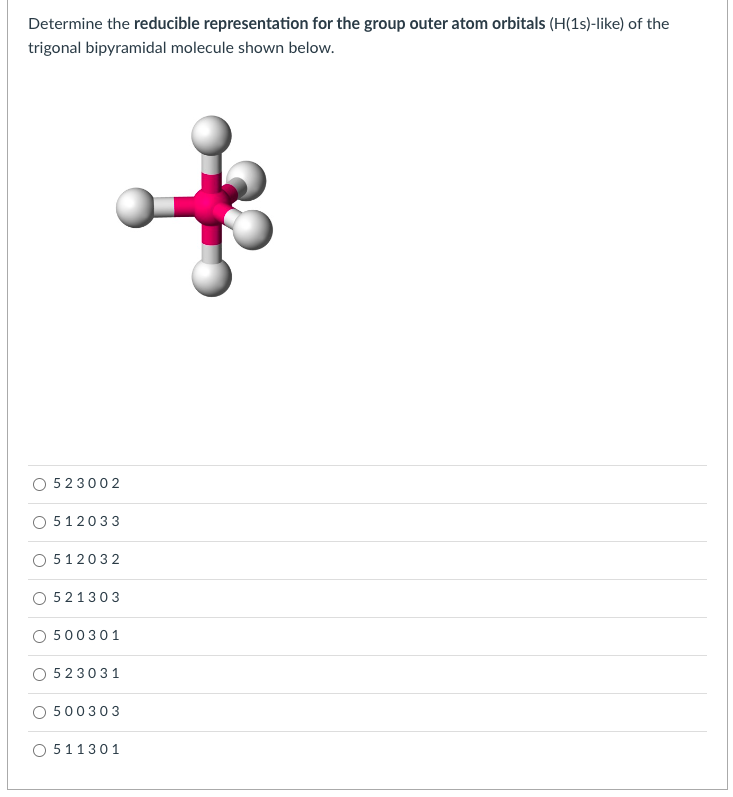 Solved Determine the reducible representation for the group | Chegg.com