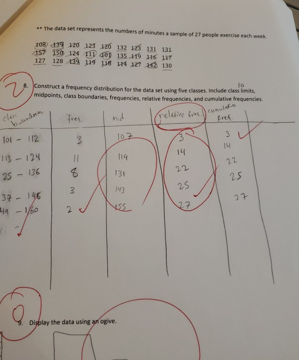 Solved .. The data set represents the numbers of minutes a | Chegg.com