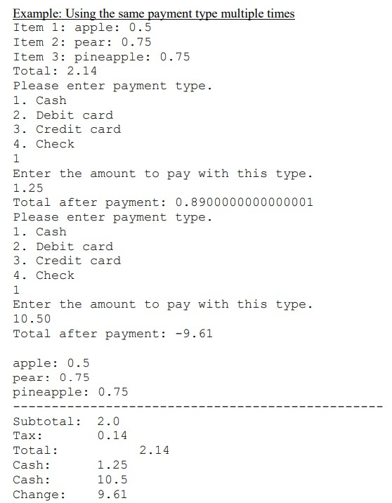 Solved Requirements The cash register program will have | Chegg.com