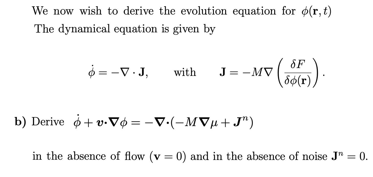 We now wish to derive the evolution equation for | Chegg.com