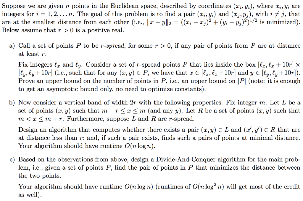 Hi, this is an algorithm problem, please answer all | Chegg.com