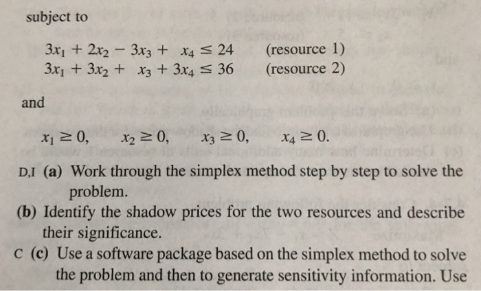 Solved 1 5.2-5. Work through the matrix form of the simplex | Chegg.com