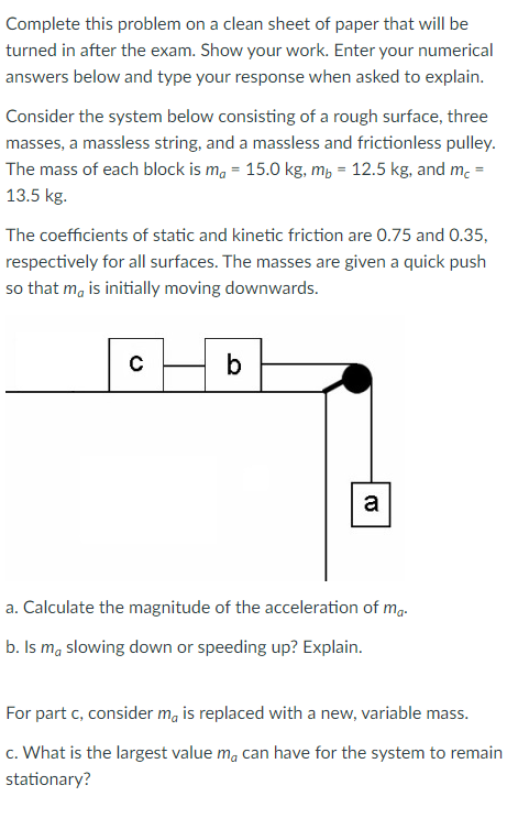 Solved Complete this problem on a clean sheet of paper that | Chegg.com