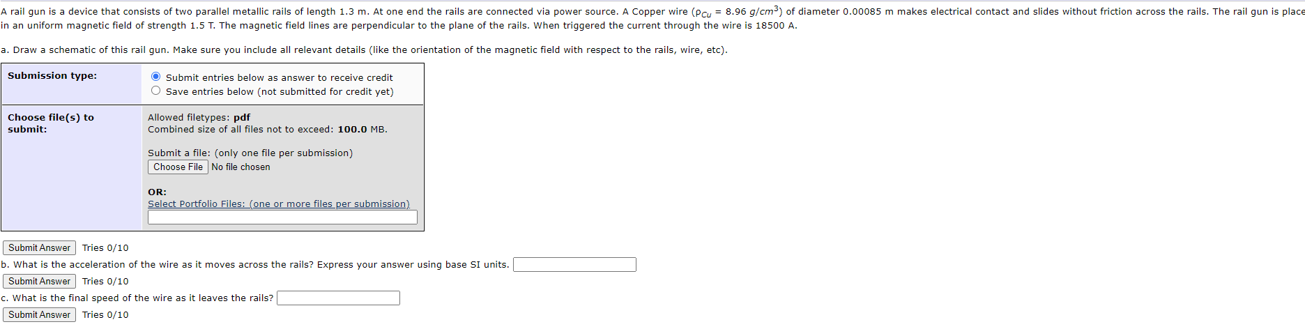 Solved Submission type: Submit entries below as answer to | Chegg.com