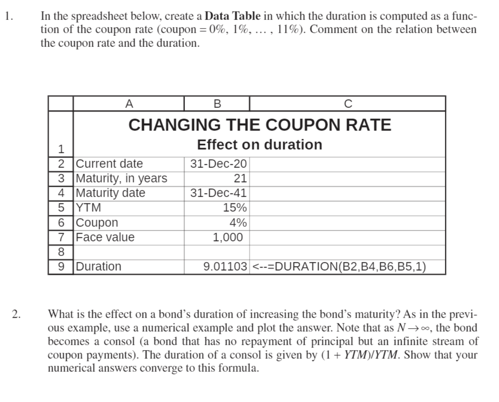 Solved In the spreadsheet below, create a Data Table in | Chegg.com