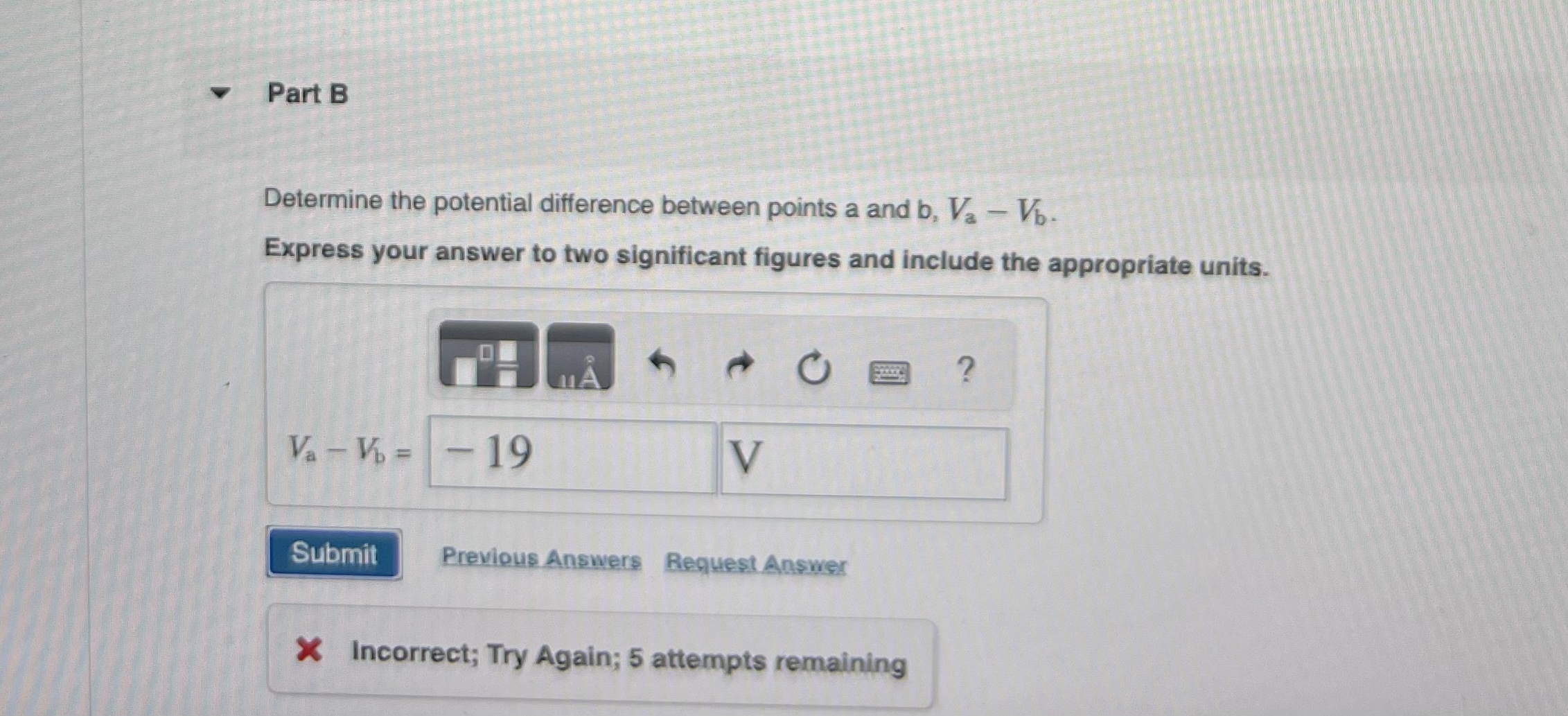 Solved Determine the potential difference between points a | Chegg.com