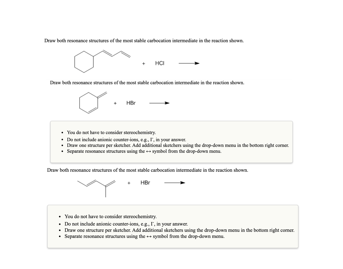Solved Draw both resonance structures of the most stable | Chegg.com