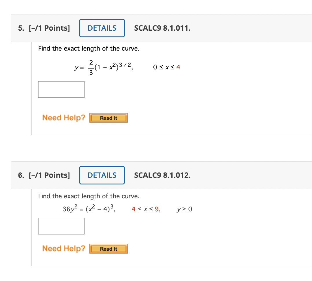 Solved 5 Find The Exact Length Of The Curve Y Chegg