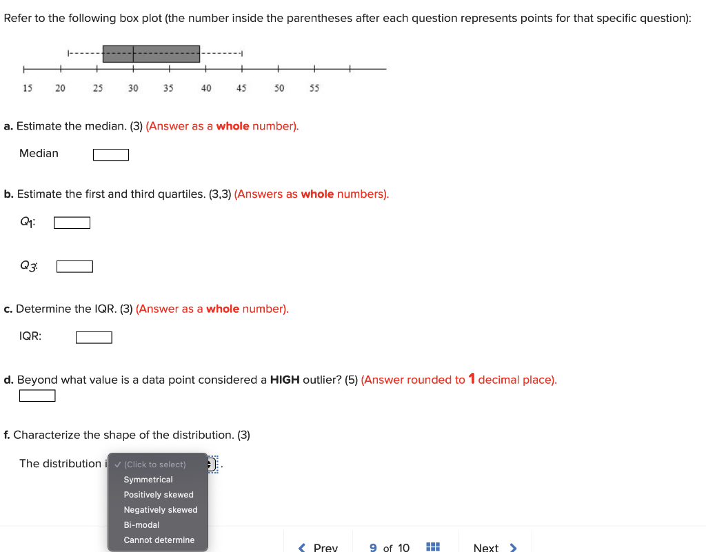 Solved Refer to the following box plot (the number inside | Chegg.com