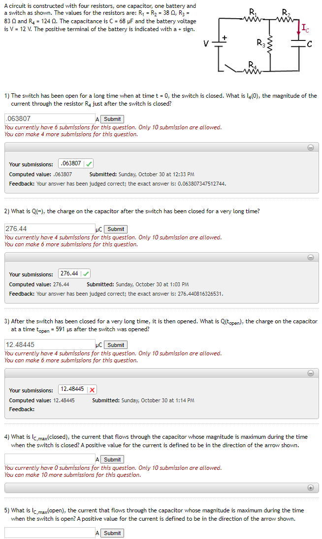 Solved A circuit is constructed with four resistors, one | Chegg.com