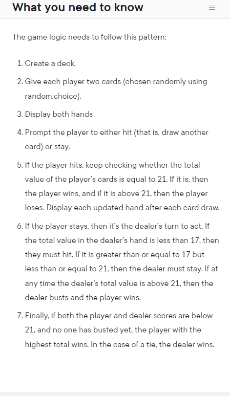 Python Module Lab Assessment 5: Creating a Blackjack | Chegg.com