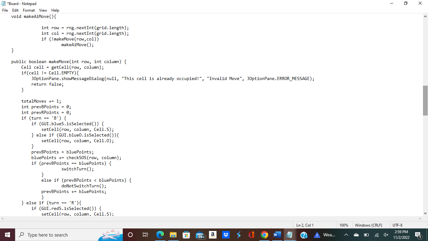 *Board - Notepad File Edit Format View HelpGUI - | Chegg.com
