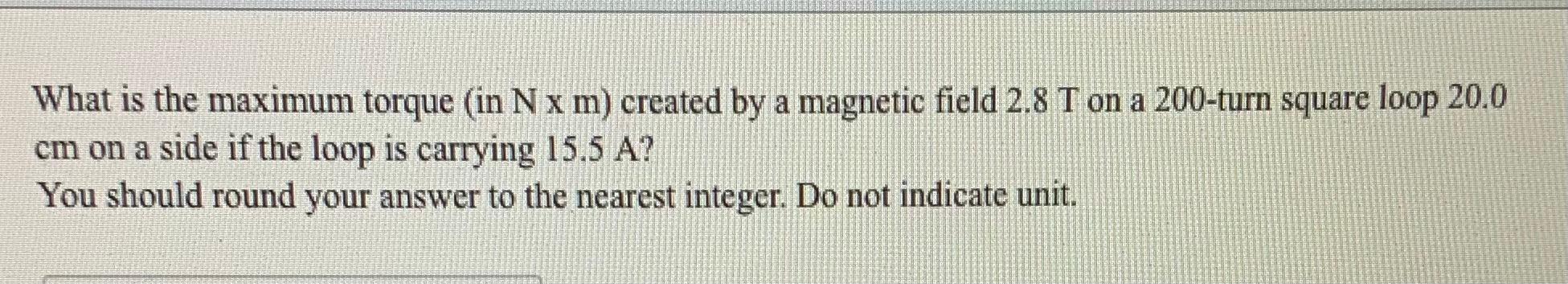 Solved What is the maximum torque (inNxm) created by a | Chegg.com