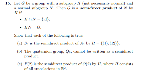 Solved 5. Let G be a group with a subgroup H (not | Chegg.com