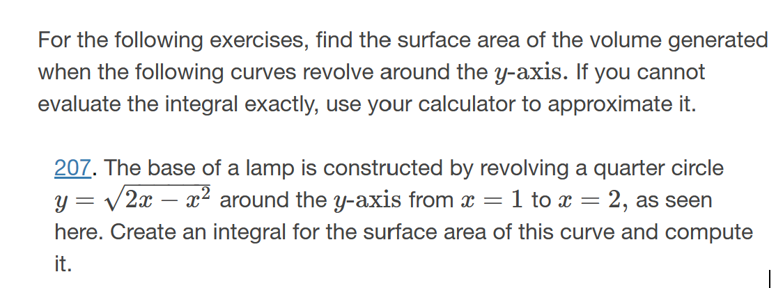 Solved For the following exercises, find the surface area of | Chegg.com