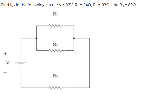 Solved Find IR2 ﻿in the following circuit: | Chegg.com