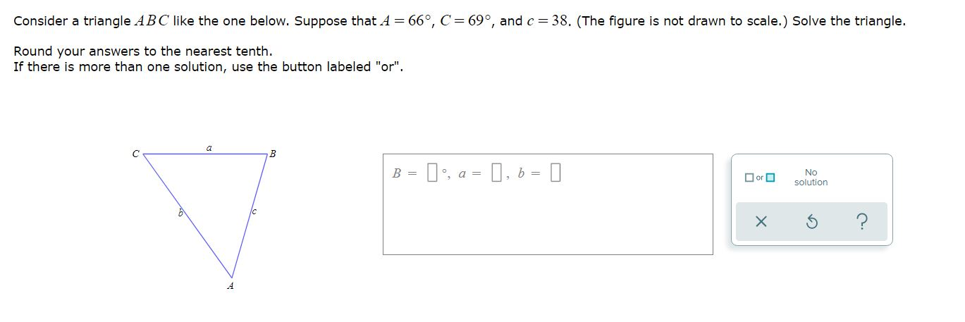 Solved Consider a triangle ABC like the one below. Suppose | Chegg.com