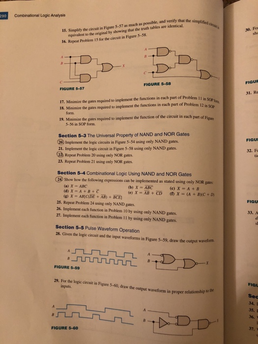Solved 90 Combinational Logic Analysis equivalent to the | Chegg.com