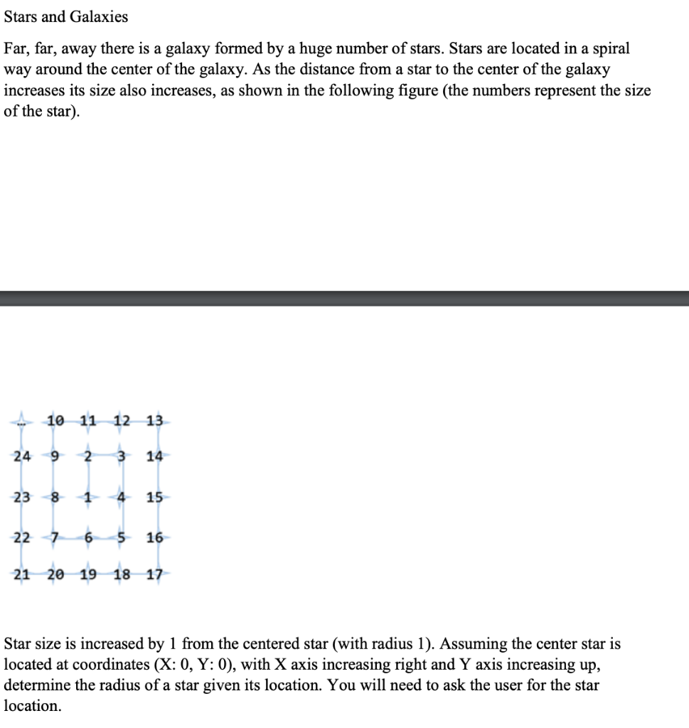 Solved Stars and Galaxies Far, far, away there is a galaxy | Chegg.com