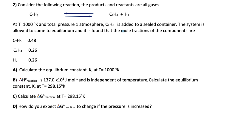 Solved 2) Consider the following reaction, the products and | Chegg.com