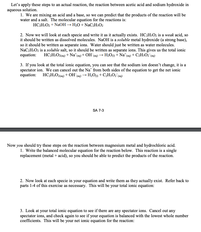 Solved Let's apply these steps to an actual reaction, the | Chegg.com