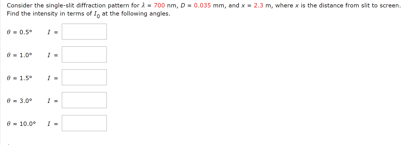 Solved Consider the single-slit diffraction pattern for λ = | Chegg.com