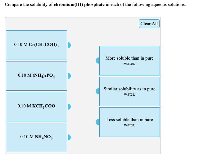 Solved Compare the solubility of silver chloride in each of | Chegg.com