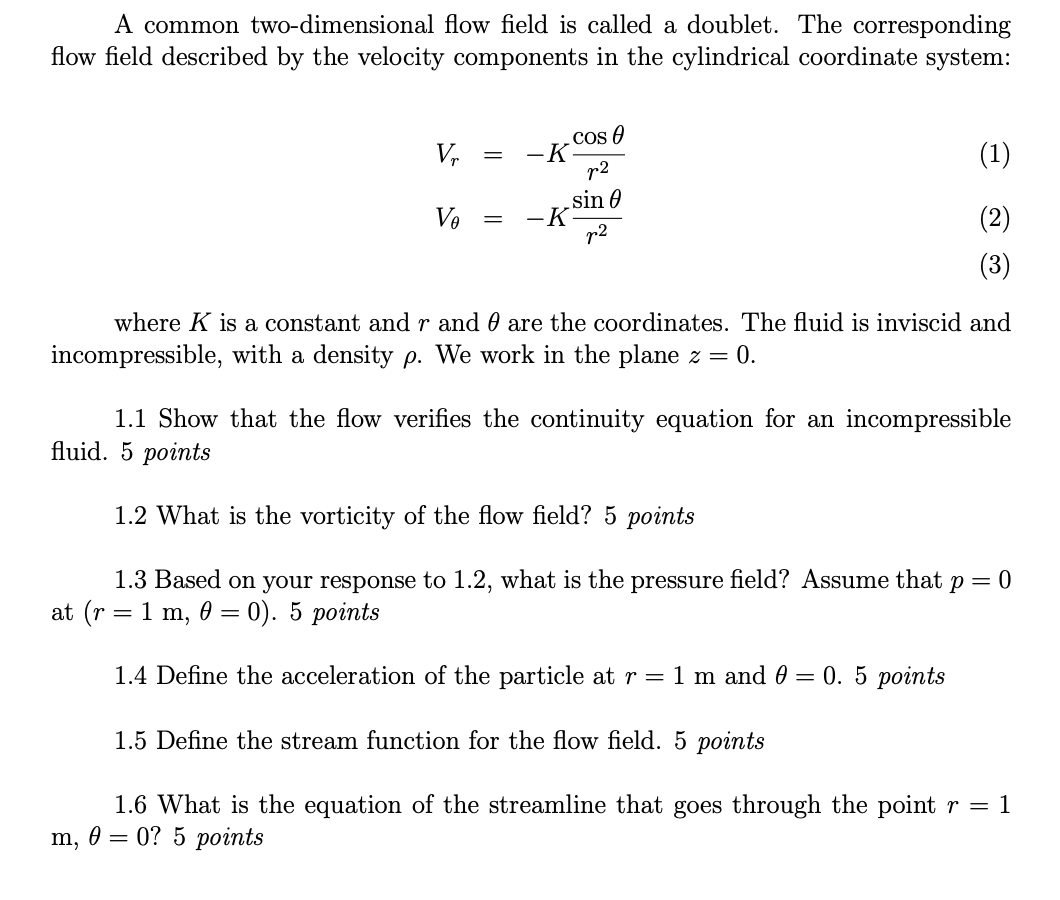 Solved A common two-dimensional flow field is called a | Chegg.com